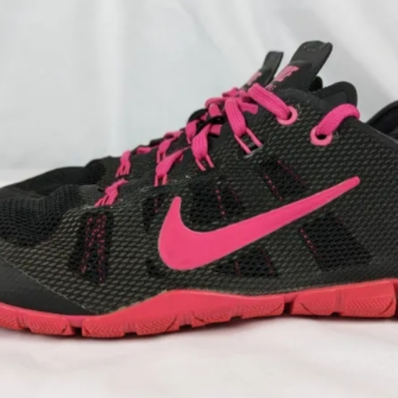 Shoes | Nike Authentic Bionic Training Shoes Black And Pink Suede Logo ...